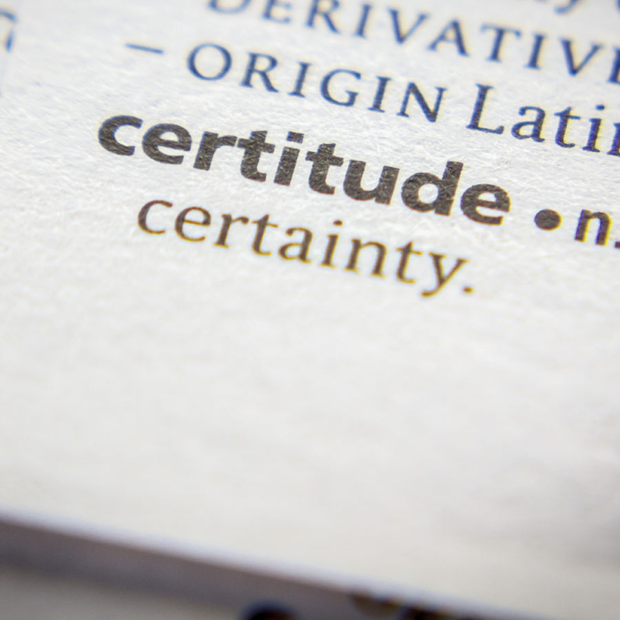 Certitude | Catholic Answers Encyclopedia